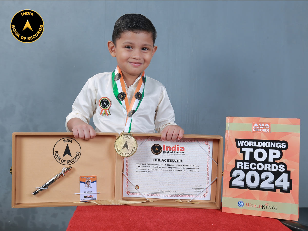 Ishan Abith Akbar - IBR Achiever - India Book of Records