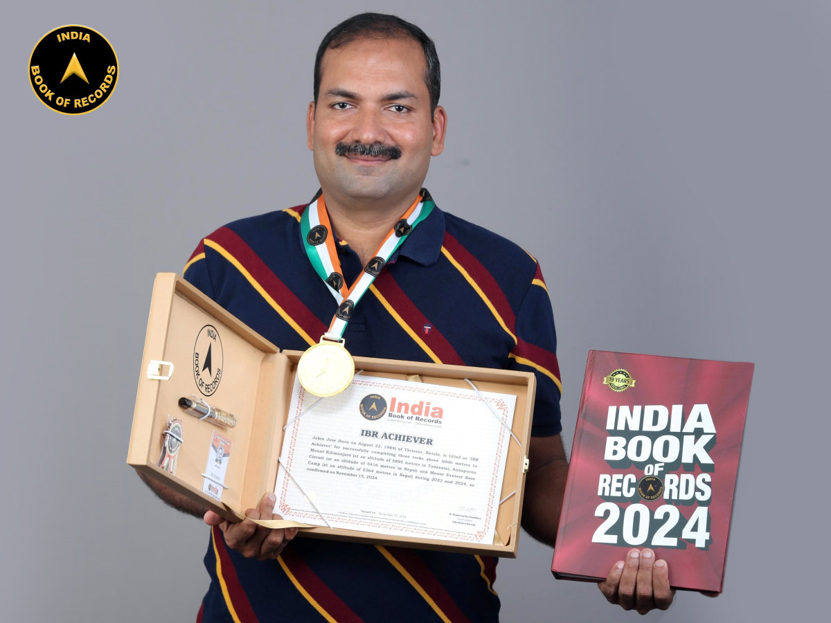 Jobin Jose - IBR Achiever - India Book of Records