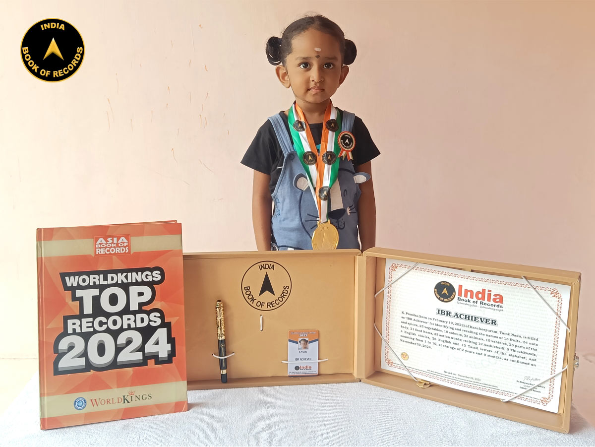 K. Pranika - IBR Achiever - India Book of Records