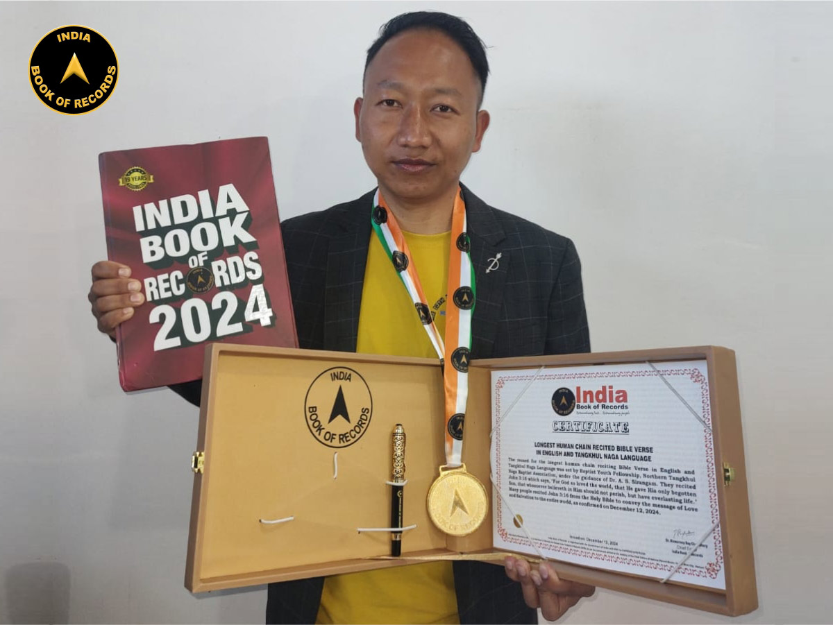 Longest Human Chain Recited Bible in English & Tangkhul Naga