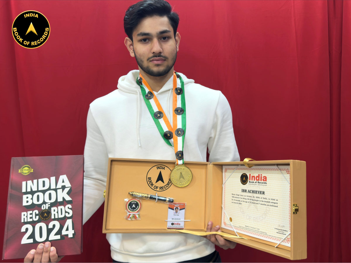 Manav Singh - IBR Achiever - India Book of Records