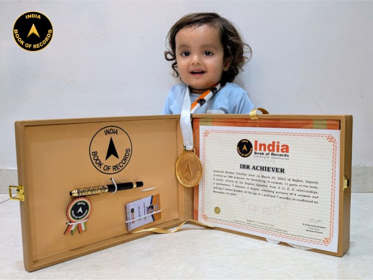 Samarth Nandan Chhatbar - IBR Achiever - India Book of Records