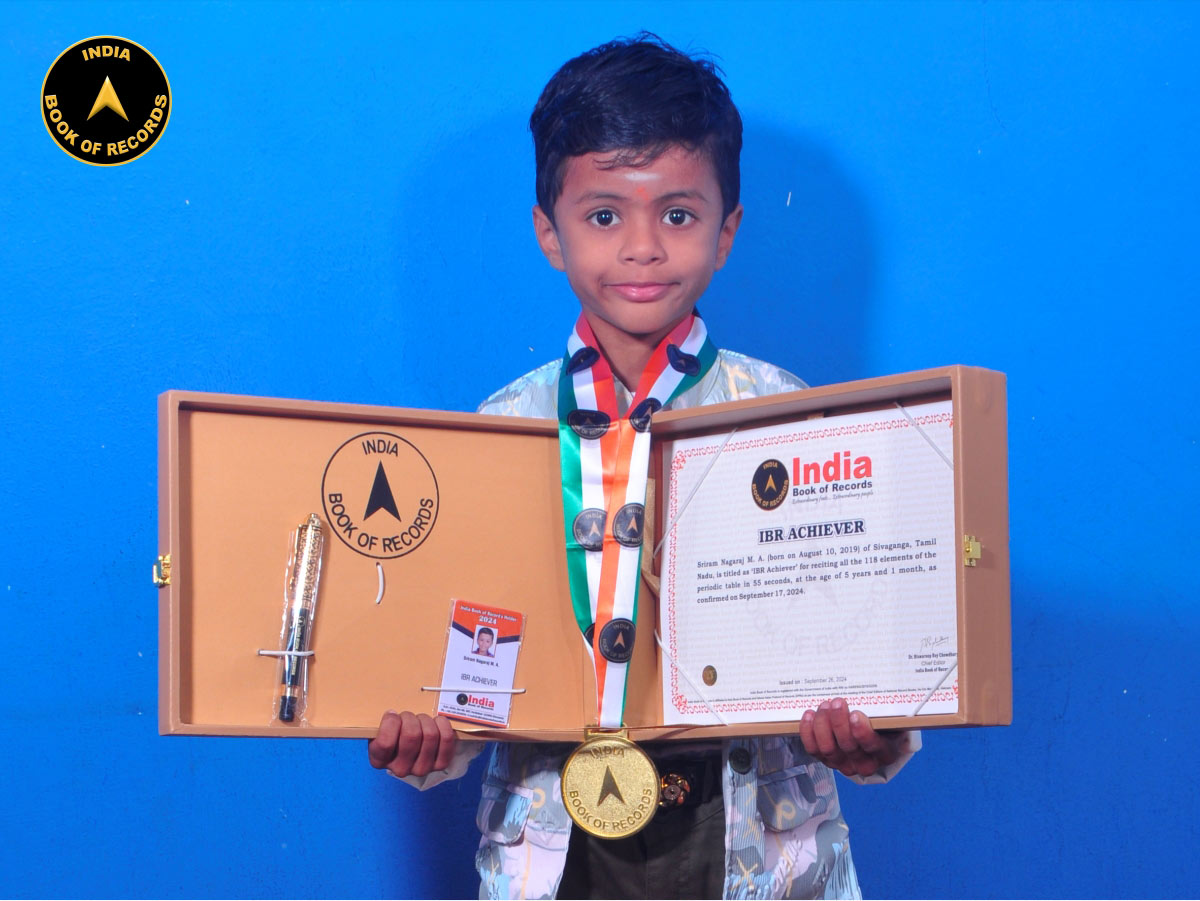 Sriram Nagaraj M. A. - IBR Achiever - India Book of Records