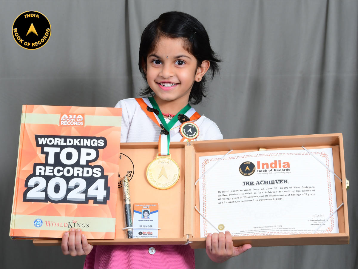 Uppuluri Joshvika Arshi - IBR Achiever - India Book of Records