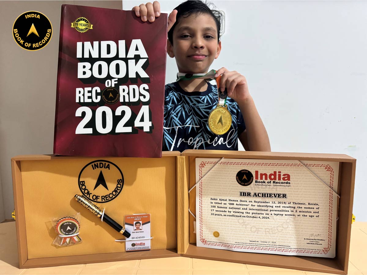 Zahir Ajmal Hamza - IBR Achiever - India Book of Records