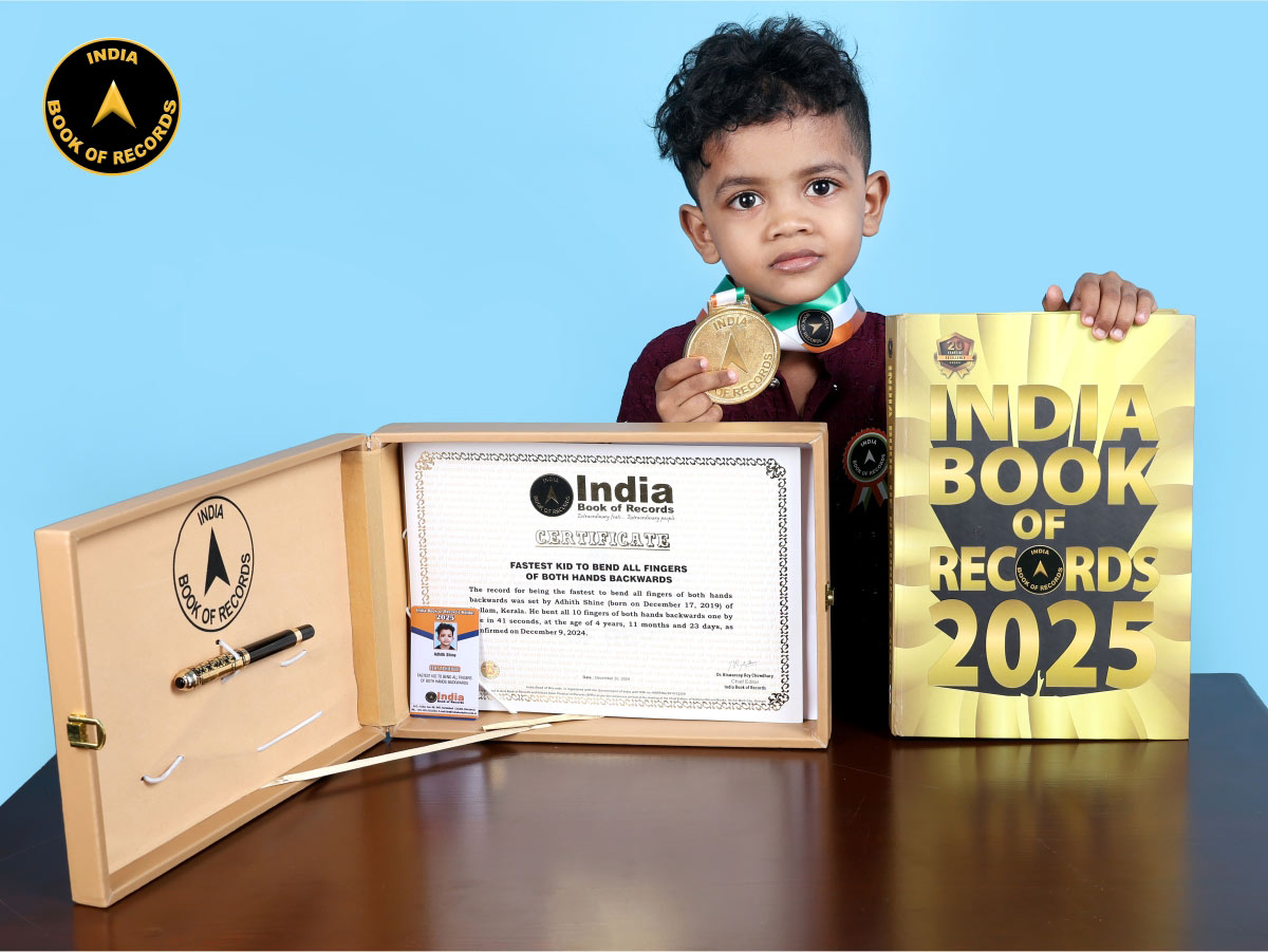 Fastest kid to bend all fingers of both hands backwards - India Book of ...