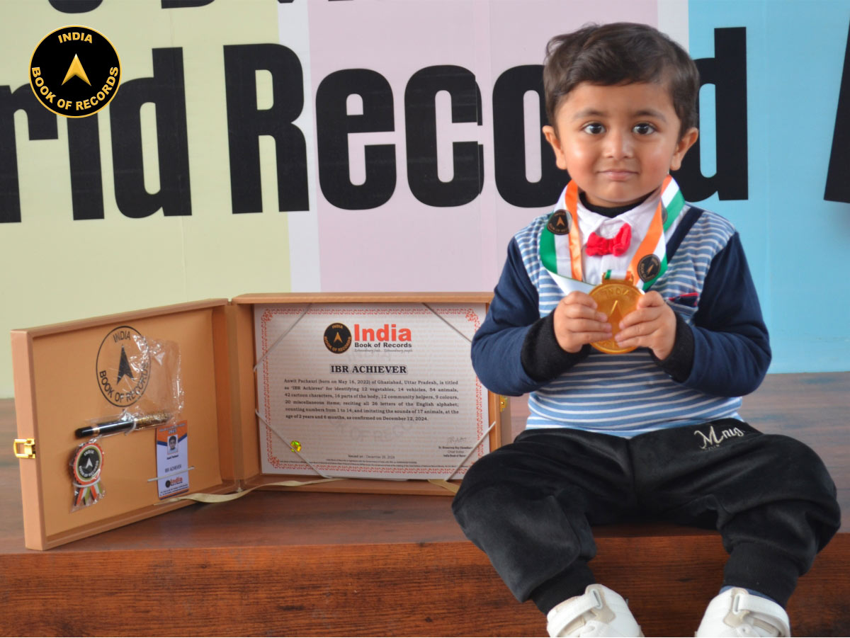 Anwit Pachauri - IBR Achiever - India Book of Records