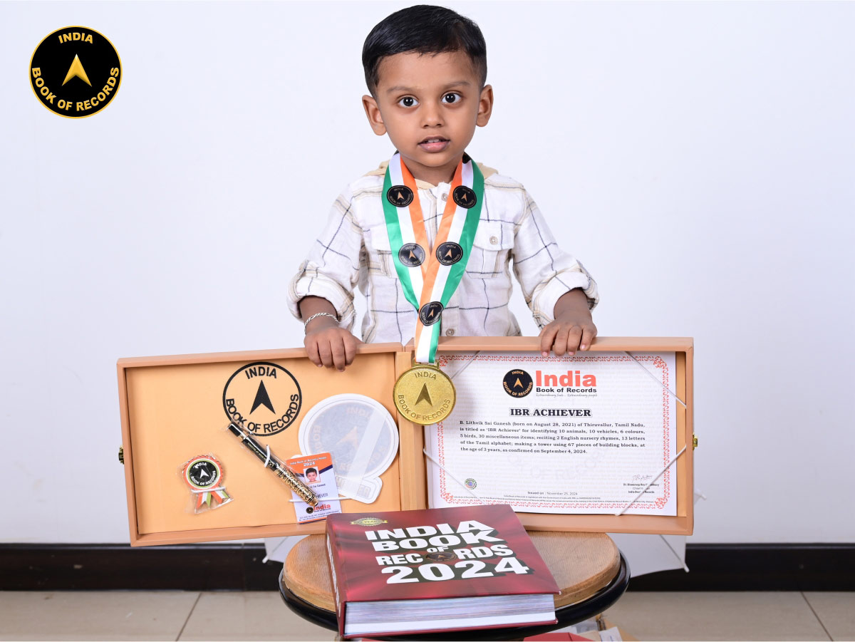 B. Lithvik Sai Ganesh - IBR Achiever - India Book of Records