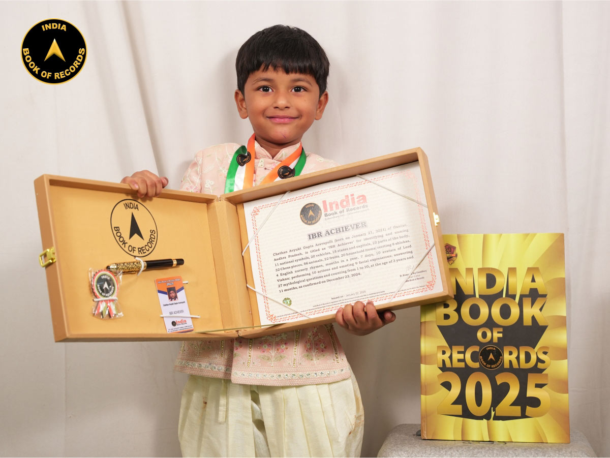 Chethan Avyukt Gupta Aravapalli - IBR Achiever - India Book of Records