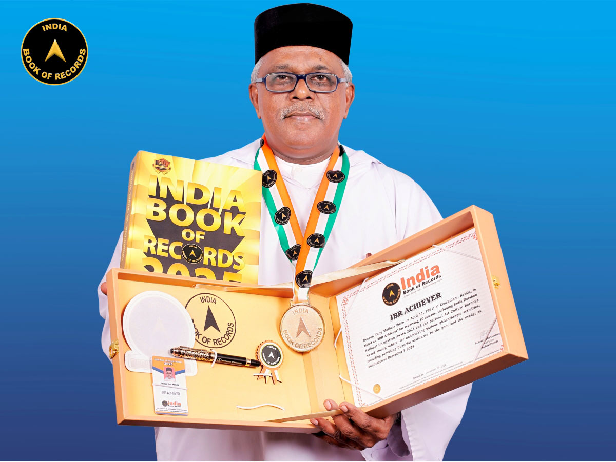Deacon Tony Methala - IBR Achiever - India Book of Records