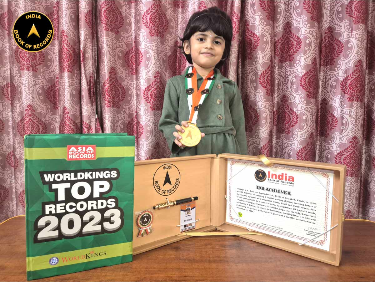 Devanya A.S. - IBR Achiever - India Book of Records
