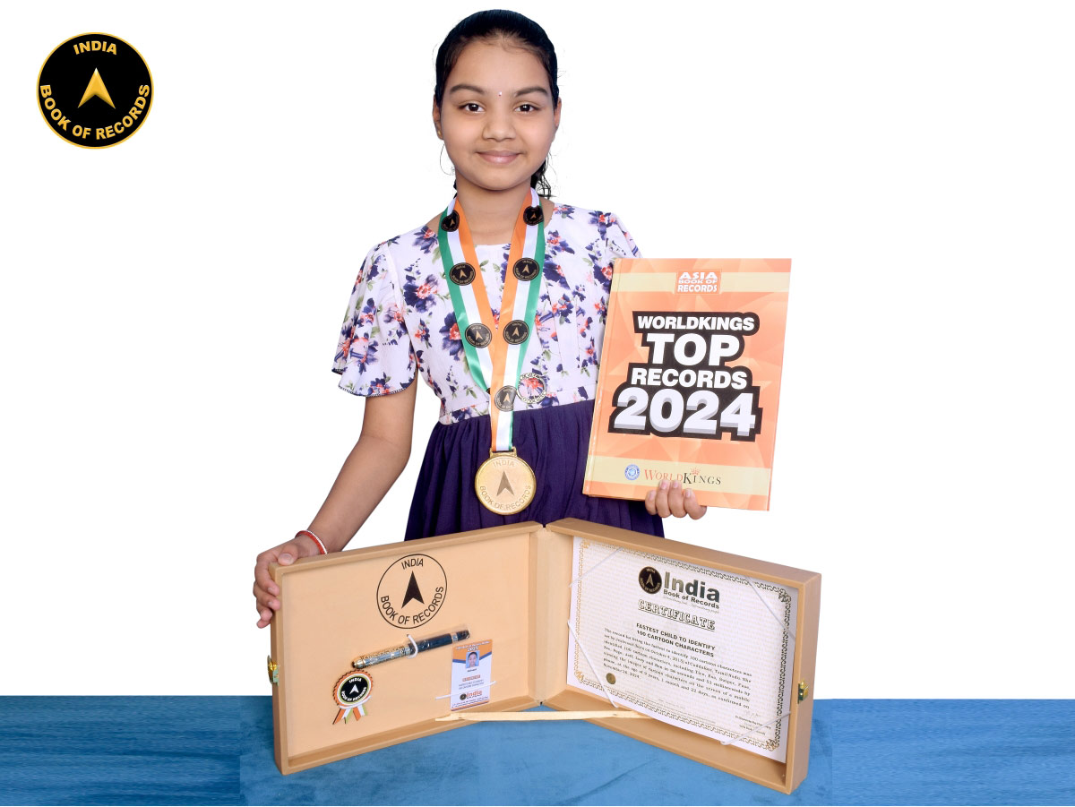 Fastest child to identify 100 cartoon characters - India Book of Records