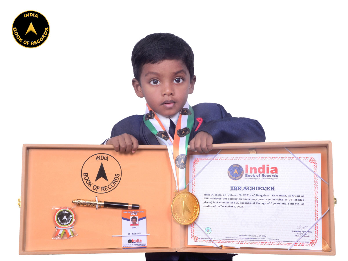 Jivin P. - IBR Achiever - India Book of Records