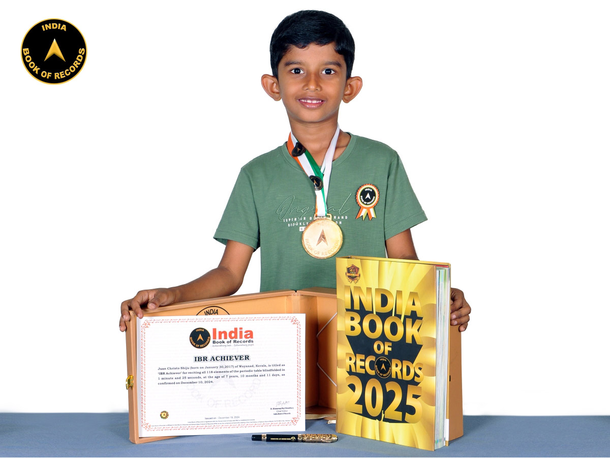 Juan Christo Shiju - IBR Achiever - India Book of Records