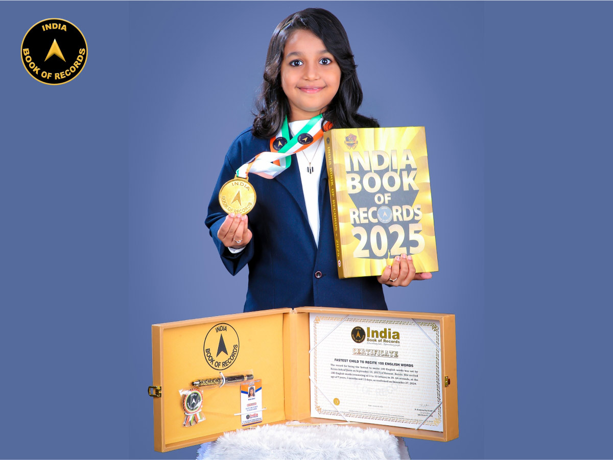 Fastest child to recite 100 English words - India Book of Records