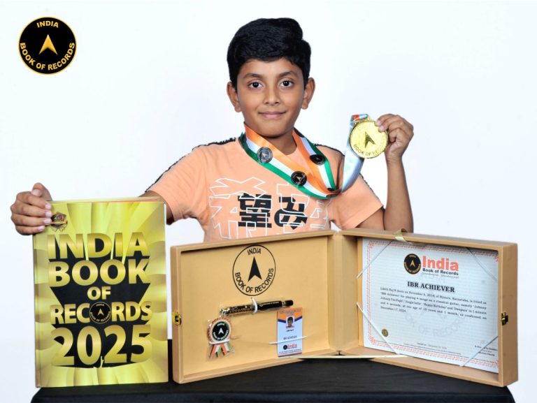 Likith Raj R - IBR Achiever - India Book of Records