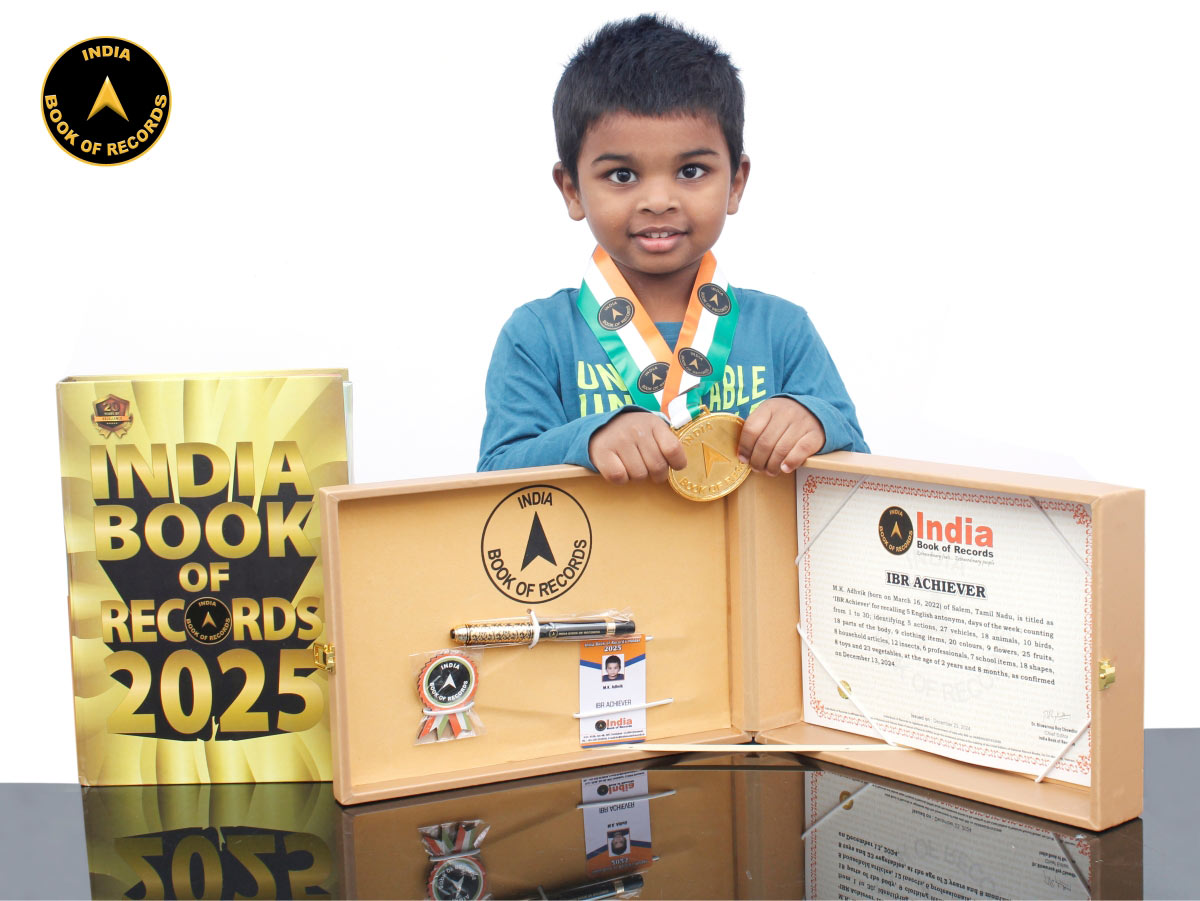 M.K. Adhvik - IBR Achiever - India Book of Records
