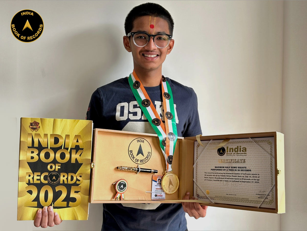 Maximum half sumo squats performed by a teen in 30 seconds - India Book ...