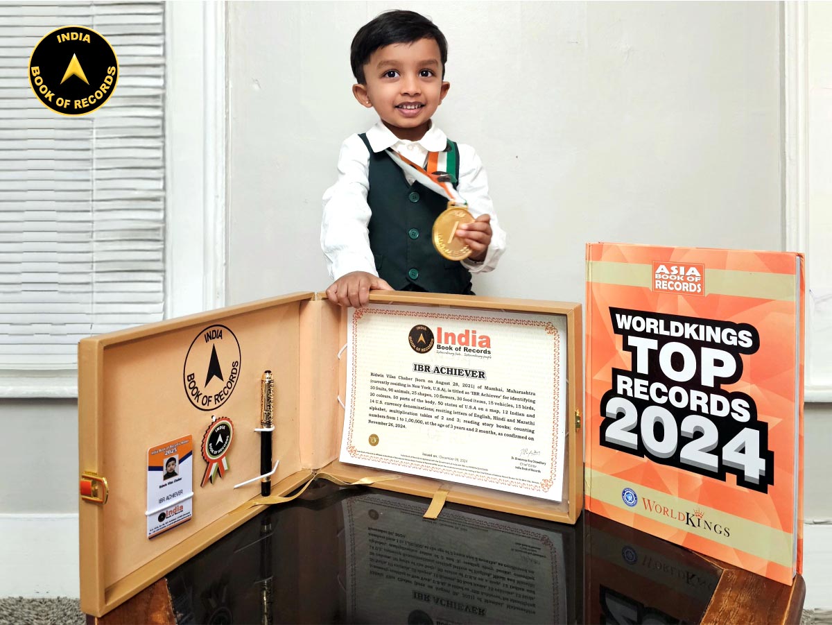 Ridwin Vilas Chaher - IBR Achiever - India Book of Records