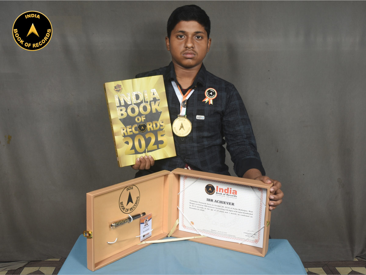 Tirthankar Pramanik - IBR Achiever - India Book of Records