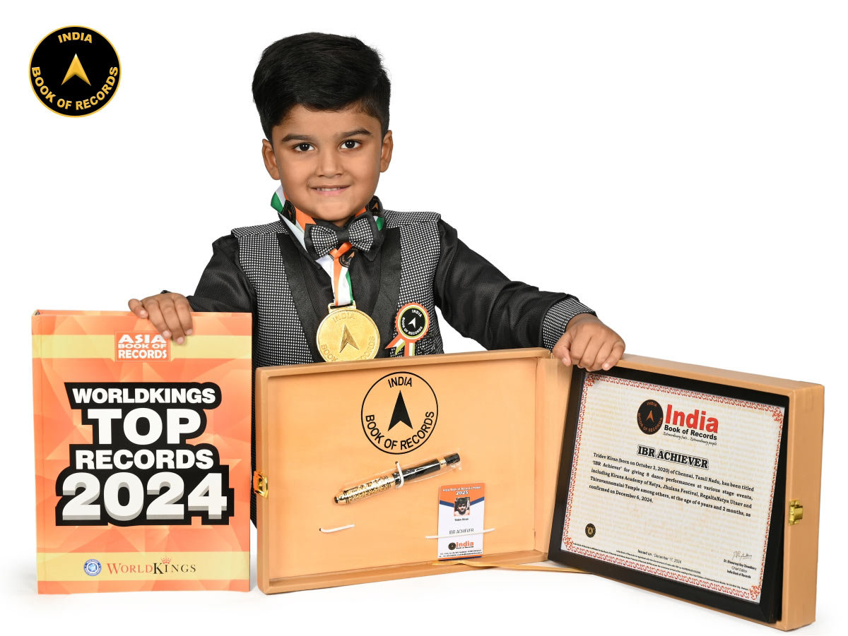 Tridev Kiran - IBR Achiever - India Book of Records