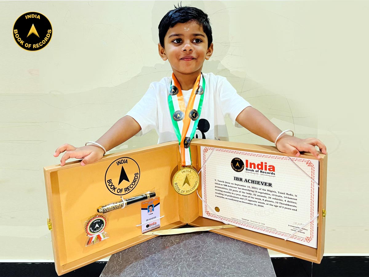V. Tanvik - IBR Achiever - India Book of Records