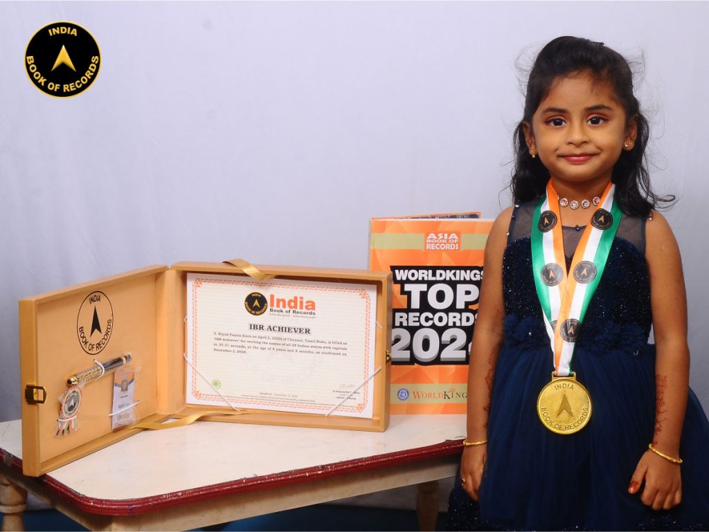 Y. Riyah Faaiza - IBR Achiever - India Book of Records