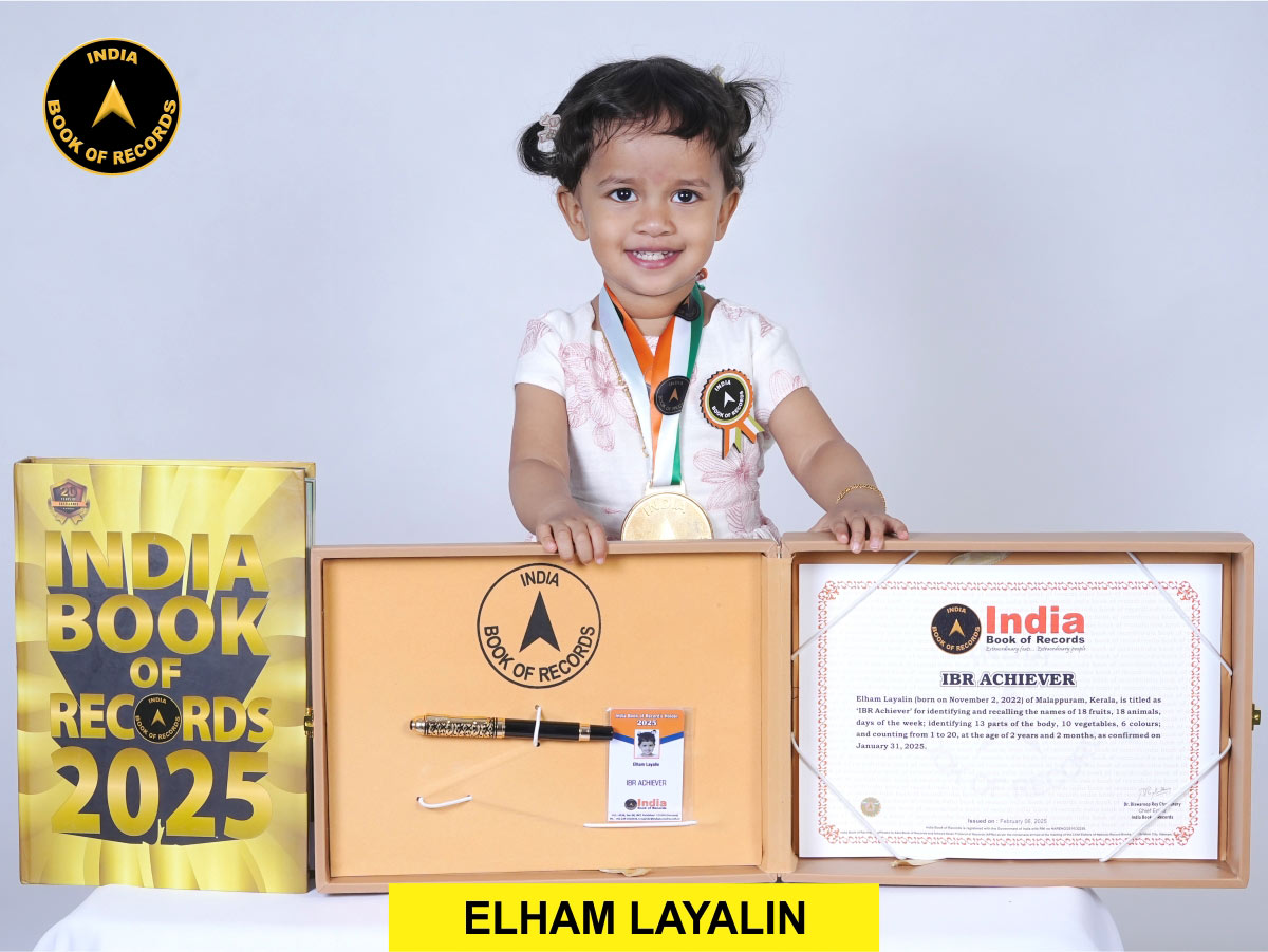 Elham Layalin - IBR Achiever - India Book of Records