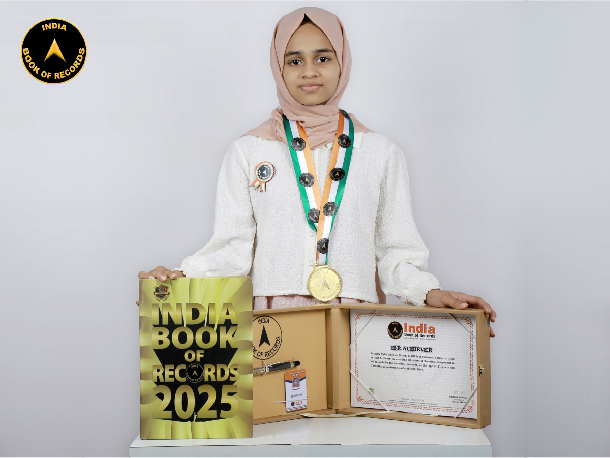 Fathima Fyha - IBR Achiever - India Book of Records