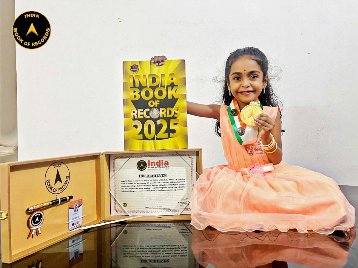 Jaanvi Kiran V. - IBR Achiever - India Book of Records