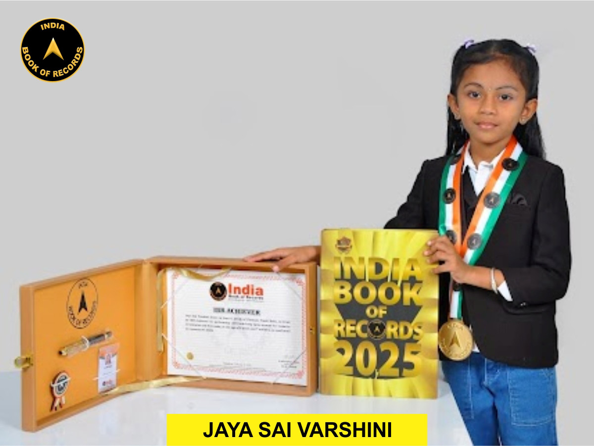 Jaya Sai Varshini - IBR Achiever - India Book of Records