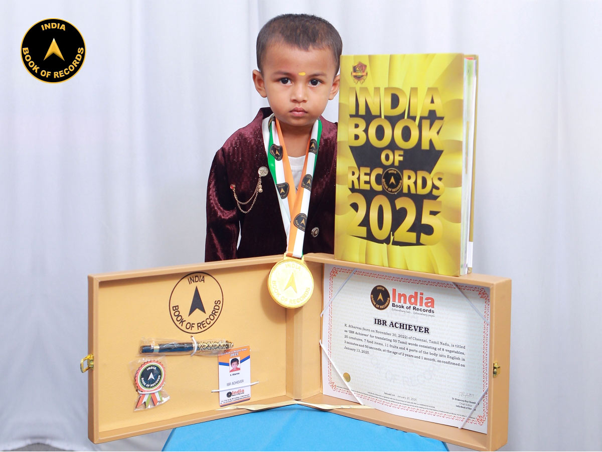 K. Atharvaa - IBR Achiever - India Book of Records