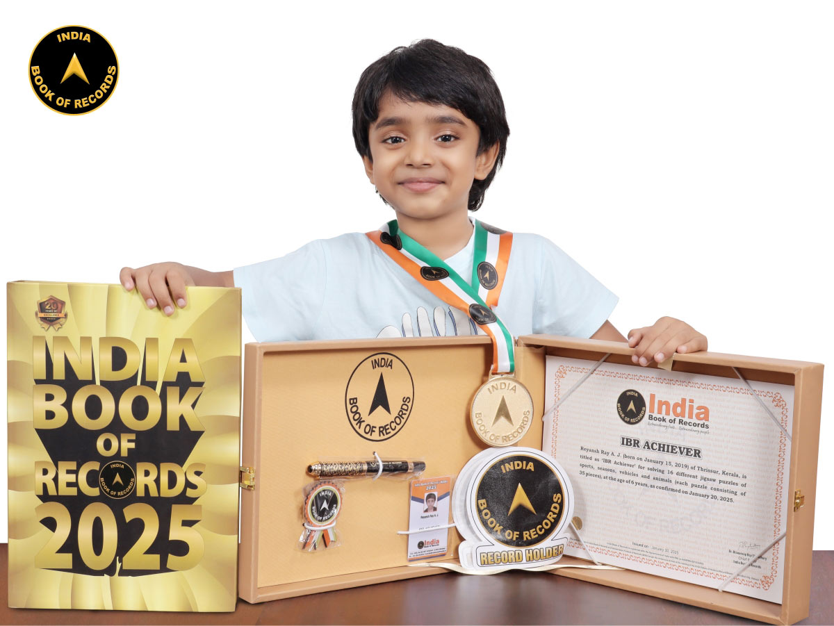 Reyansh Ray A. J. - IBR Achiever - India Book of Records
