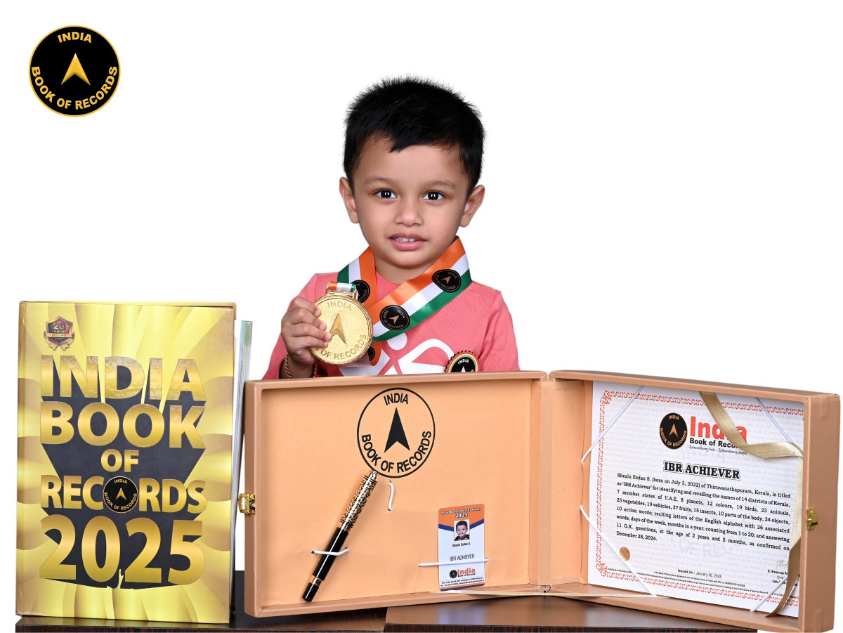 Shezin Ezdan S - IBR Achiever - India Book of Records
