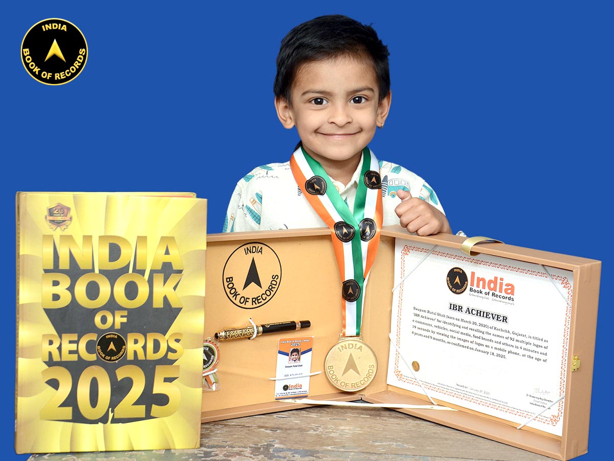 Swayam Rutul Shah - IBR Achiever - India Book of Records