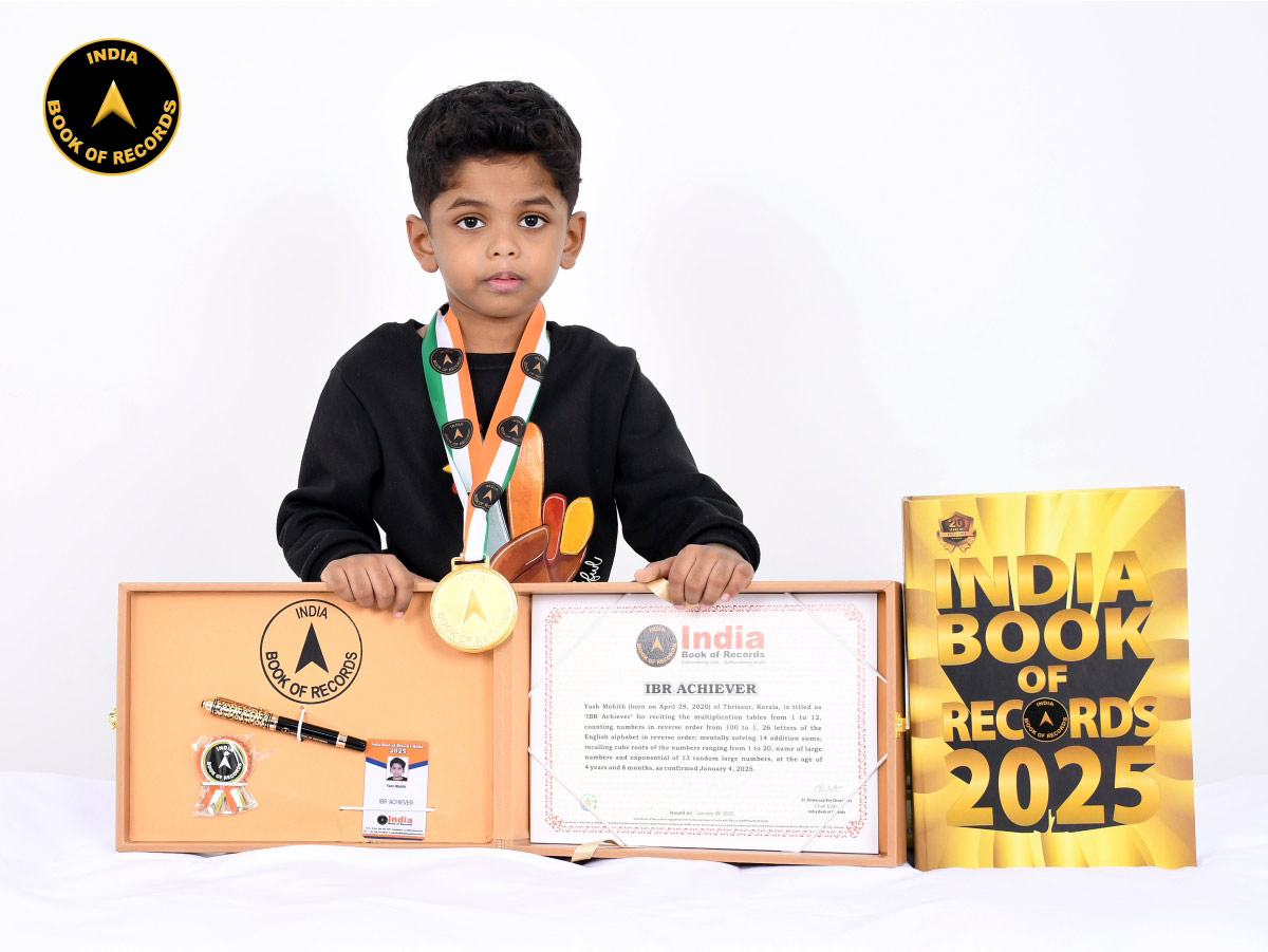 Yash Mohith - IBR Achiever - India Book of Records