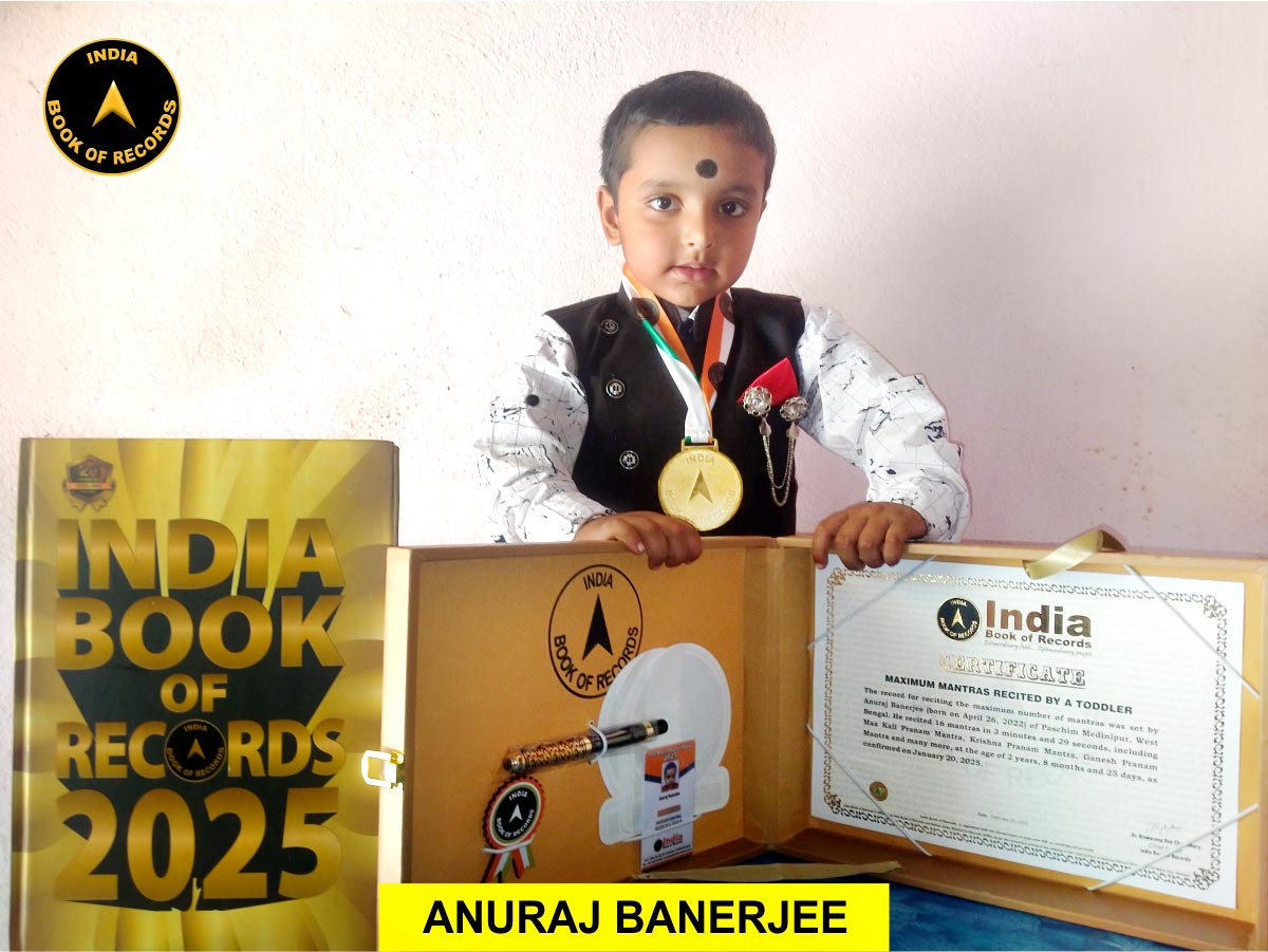 Maximum mantras recited by a toddler - India Book of Records
