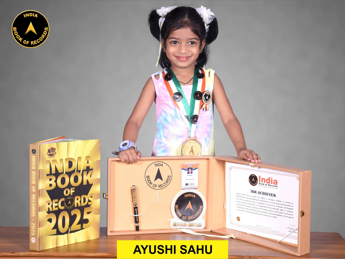 Ayushi Sahu - IBR Achiever - India Book of Records
