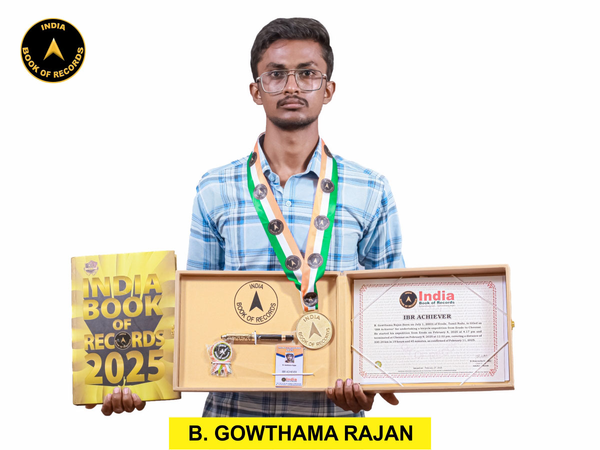 B. Gowthama Rajan - IBR Achiever - India Book of Records