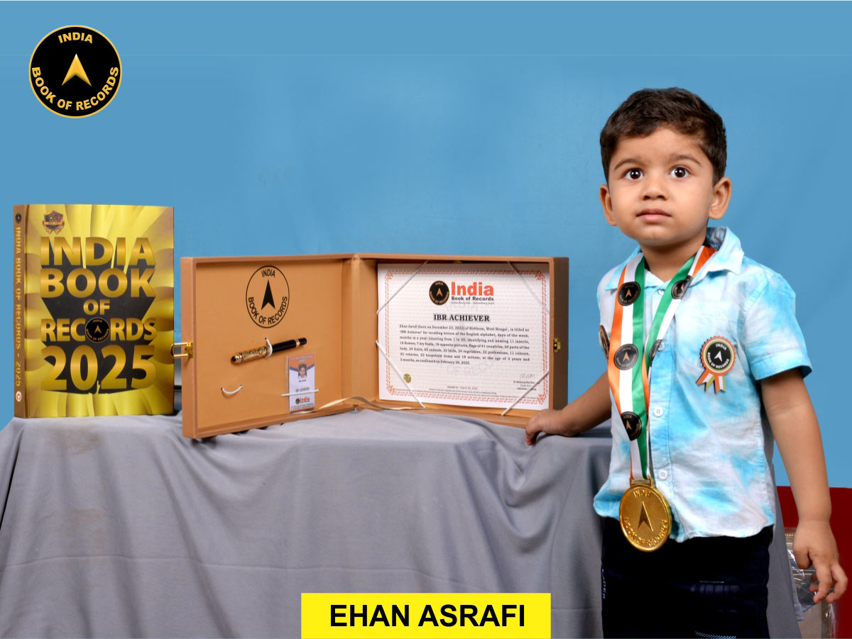 Ehan Asrafi - IBR Achiever - India Book of Records