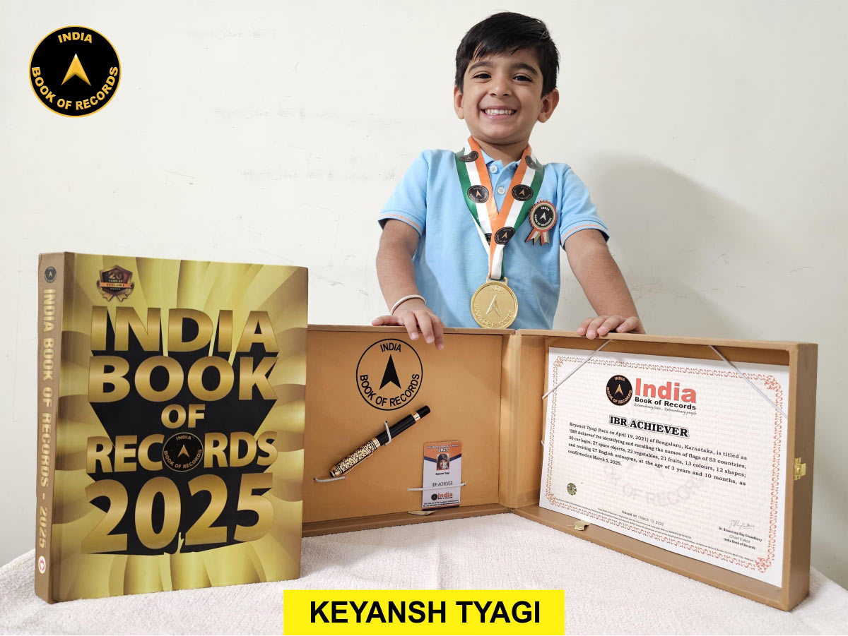 Keyansh Tyagi - IBR Achiever - India Book of Records