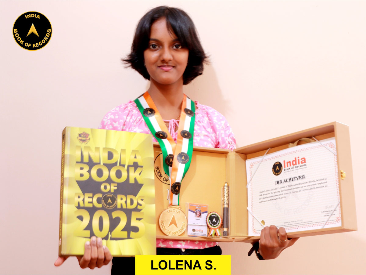 Lolena S. - IBR Achiever - India Book of Records