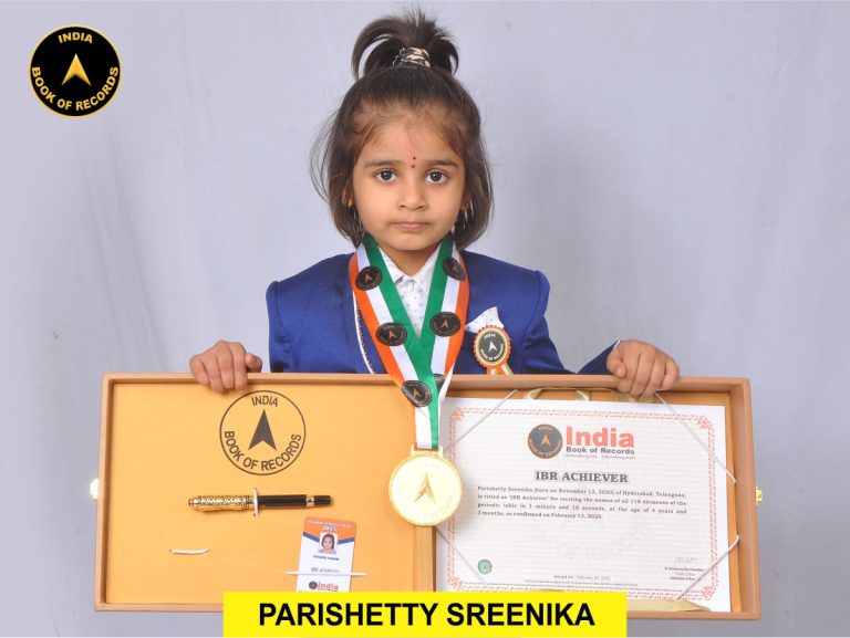 Parishetty Sreenika - IBR Achiever - India Book of Records