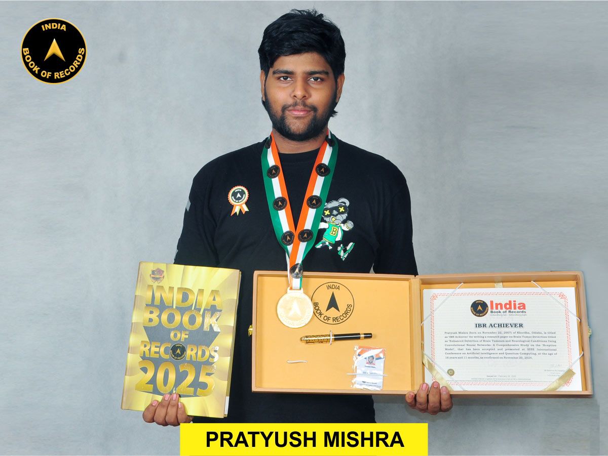 Pratyush Mishra - IBR Achiever - India Book of Records