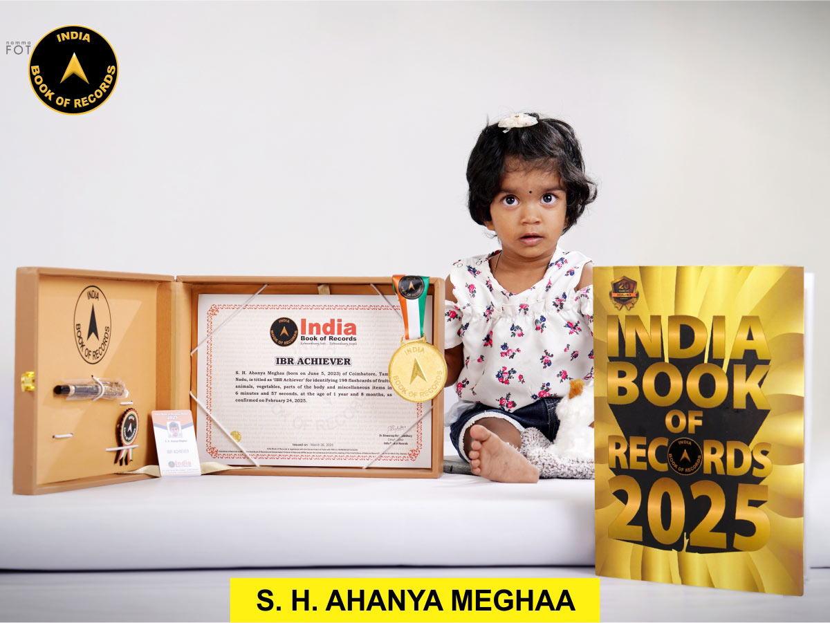 S. H. Ahanya Meghaa- IBR Achiever - India Book of Records