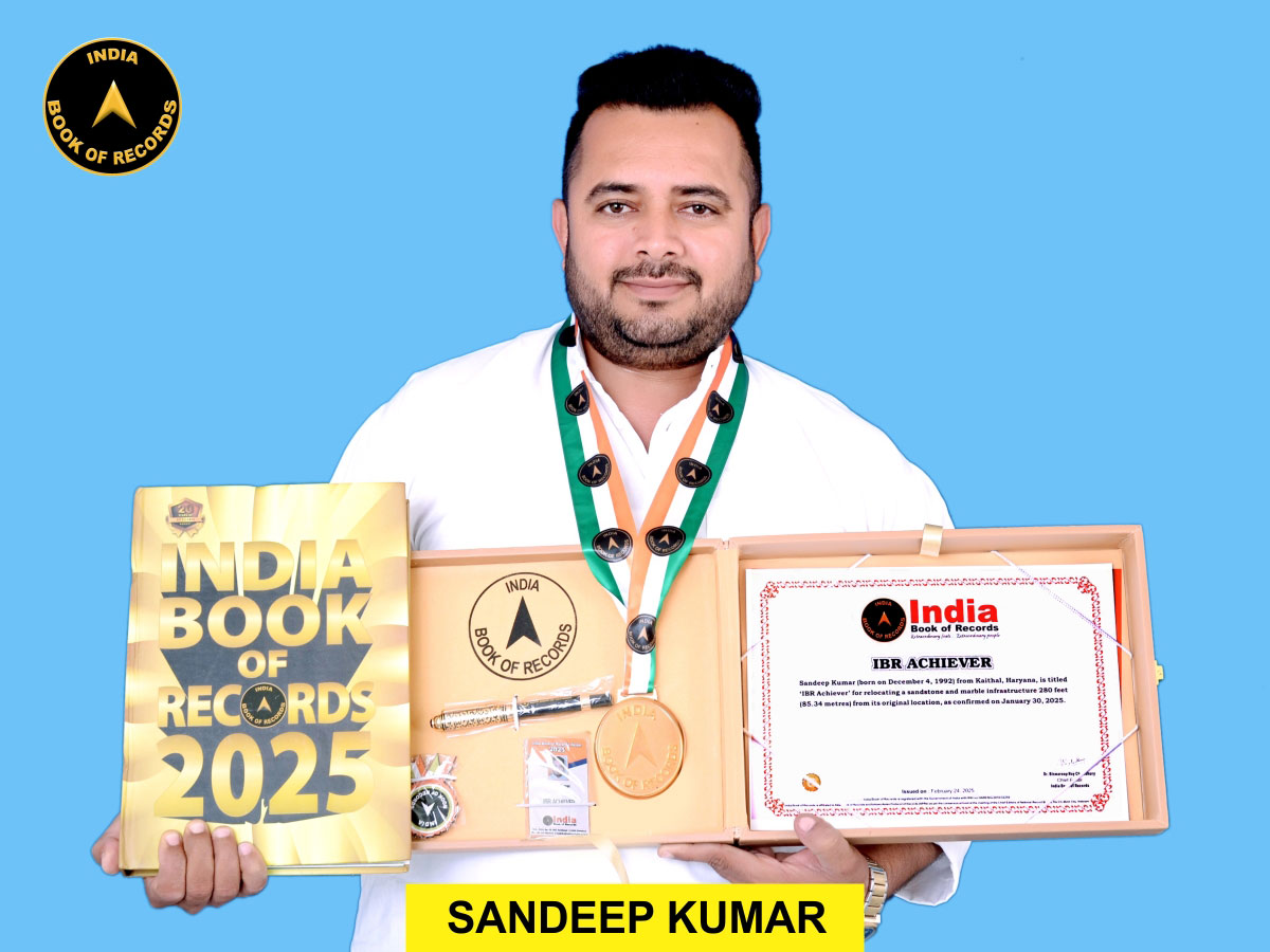 Sandeep Kumar - IBR Achiever - India Book of Records