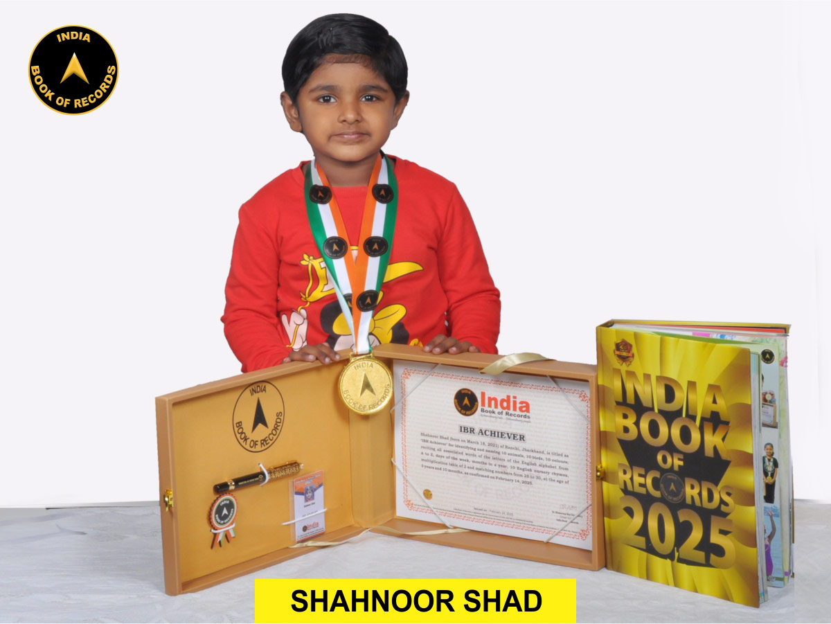 Shahnoor Shad - IBR Achiever - India Book of Records