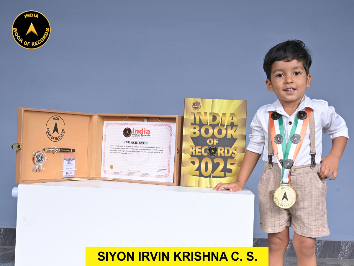 Siyon Irvin Krishna C. S. - IBR Achiever - India Book of Records