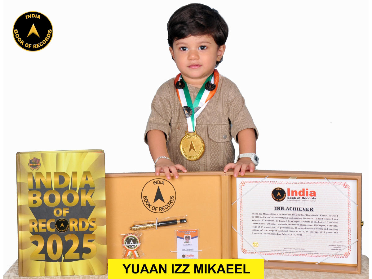 Yuaan Izz Mikaeel - IBR Achiever - India Book of Records