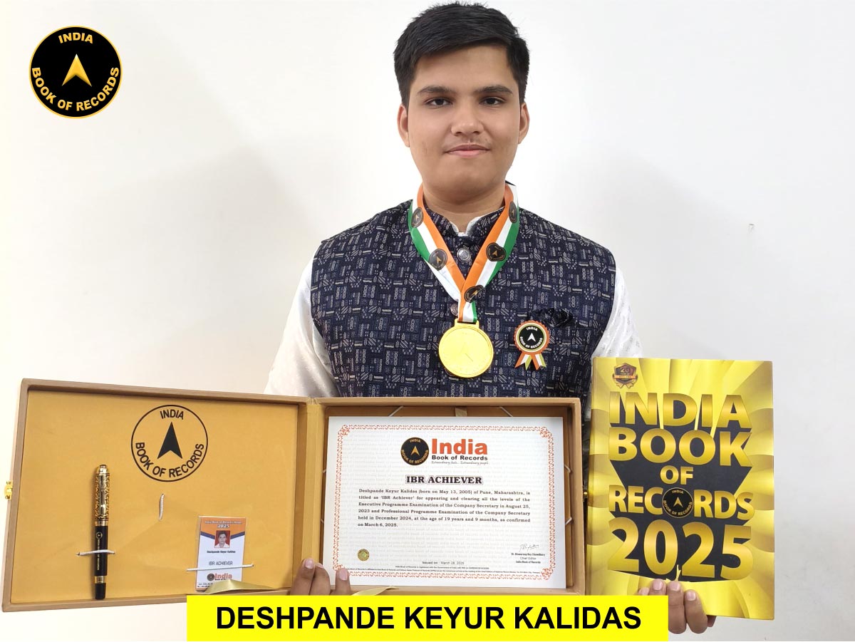 Deshpande Keyur Kalidas - IBR Achiever - India Book of Records